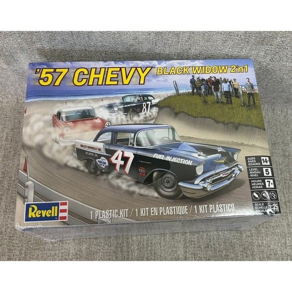 Revell | Toys | Revell 57 Chevy Black Widow 2n Model Kit 125 Scale ...